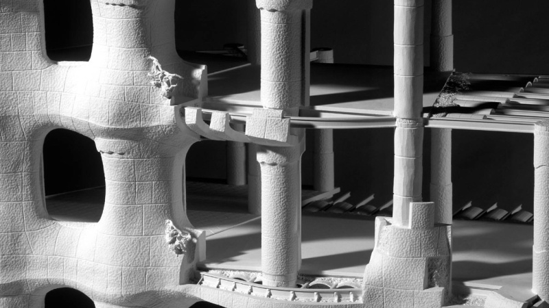 casa mila plan section elevation